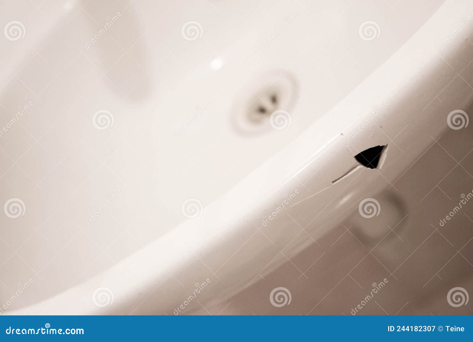 Cracked sink stock image. Image of plumber, visible - 244182307