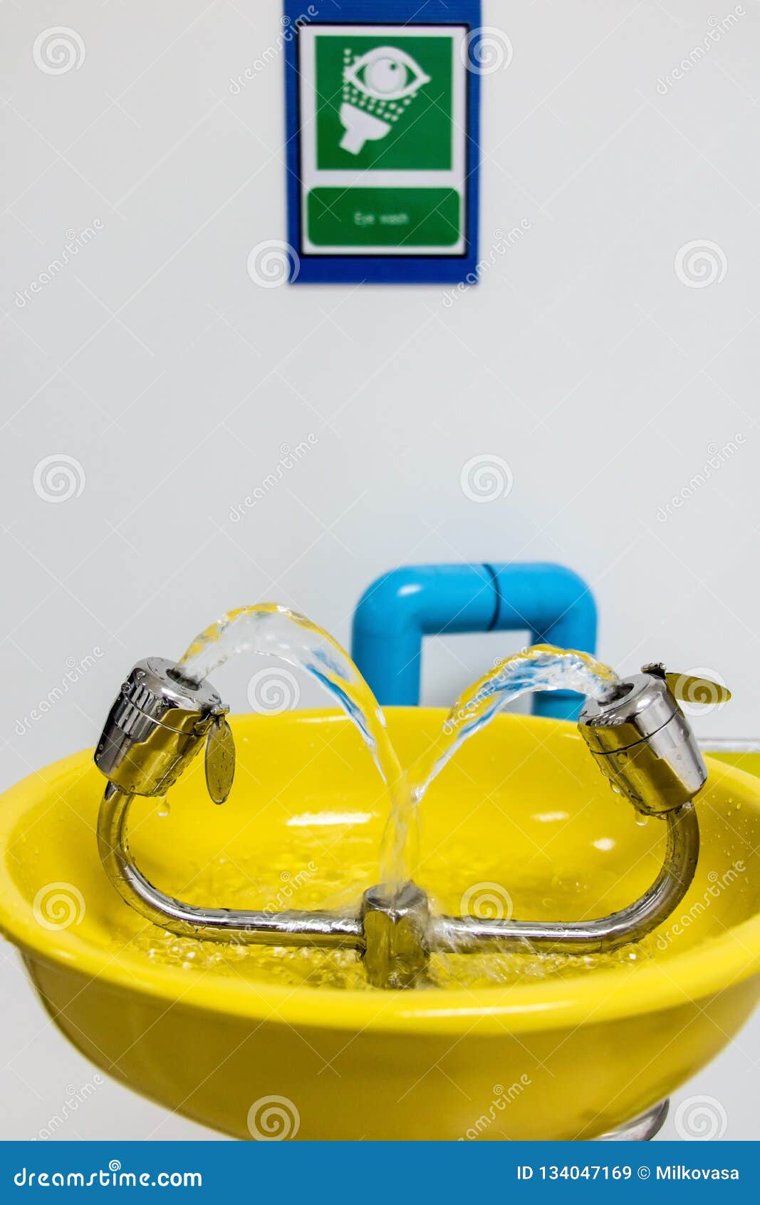 Sink for Washing the Eyes in Case of Injury Stock Image - Image of ...