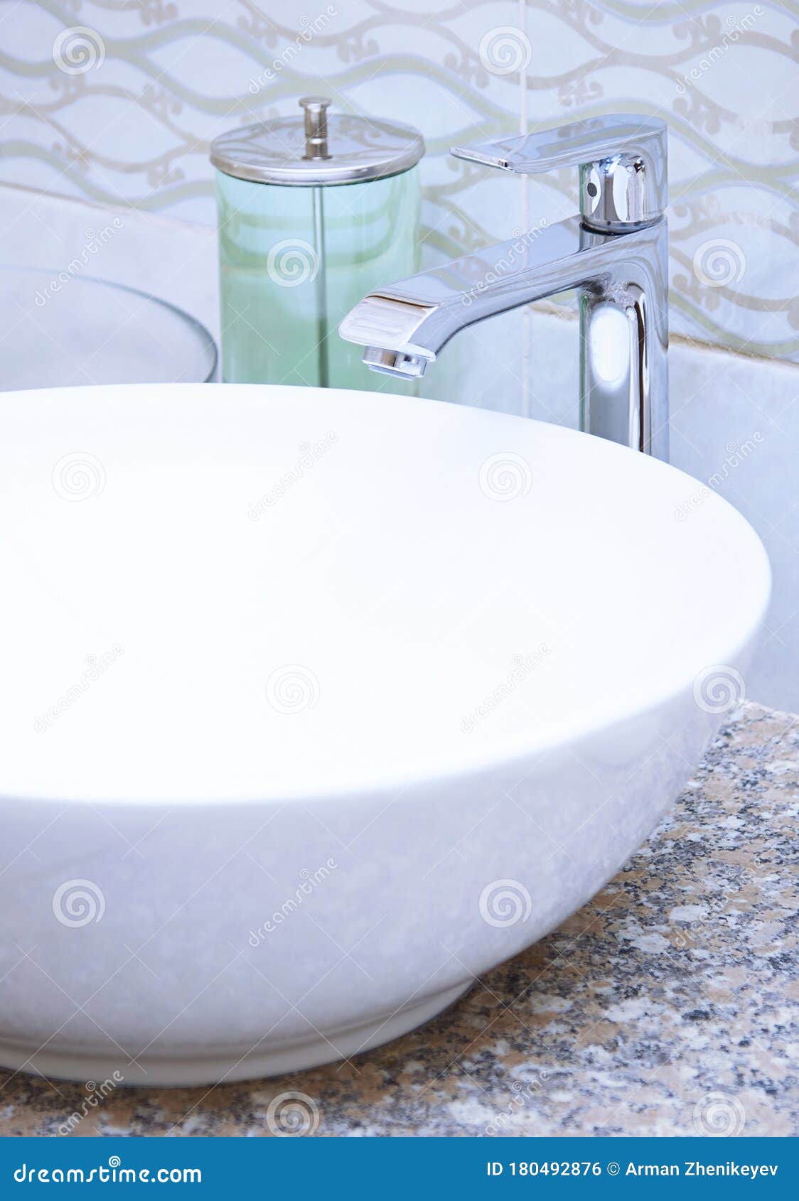 Sink and water tap at home stock photo. Image of freshness - 180492876