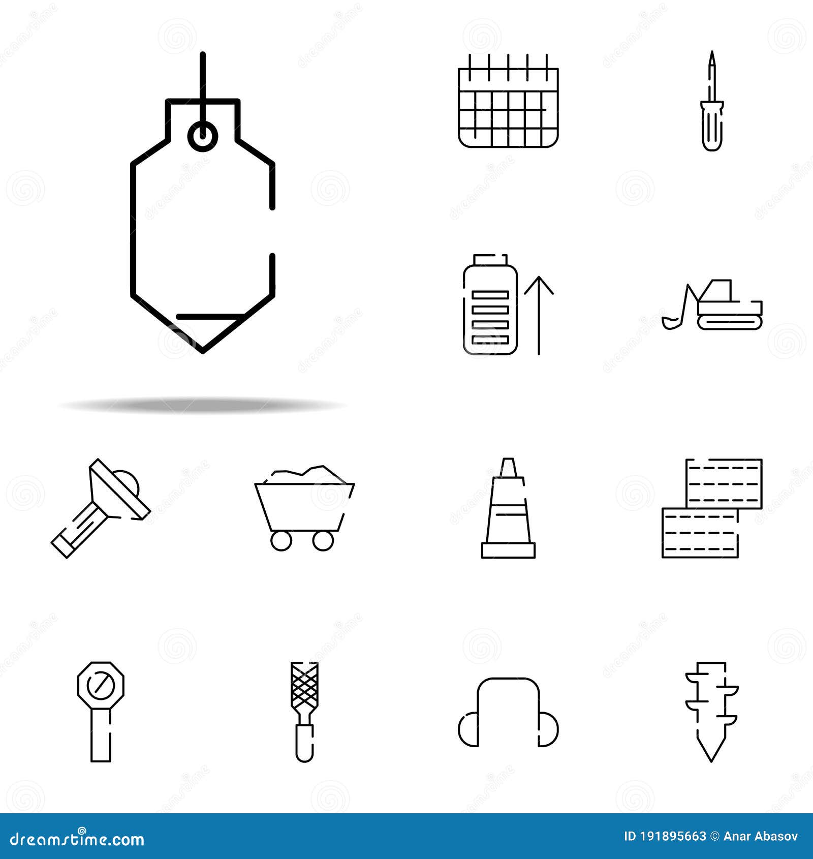 Sinker Icon. Construction Icons Universal Set For Web And Mobile Stock ...