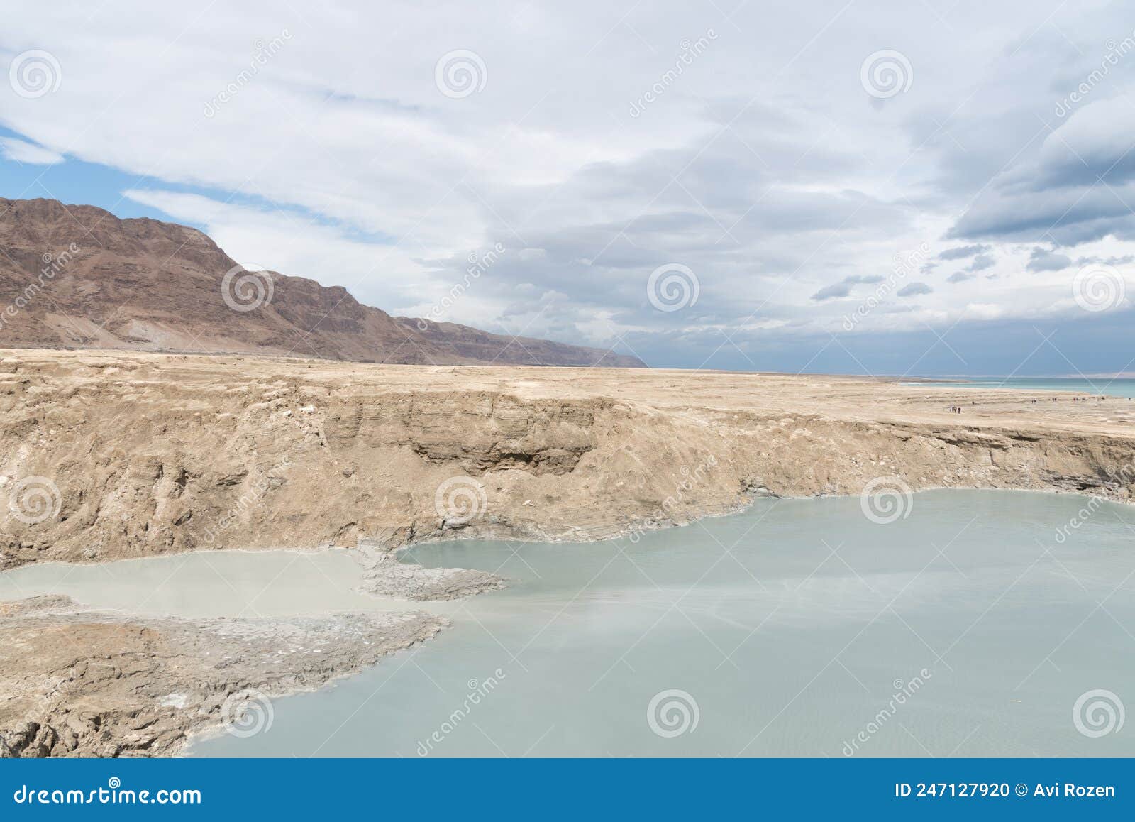 Sinkhole Filled with Turquoise Water, Near Dead Sea Coastline. Hole ... Sinkhole Filled with Turquoise Water, Near Dead Sea Coastline. Hole ...
