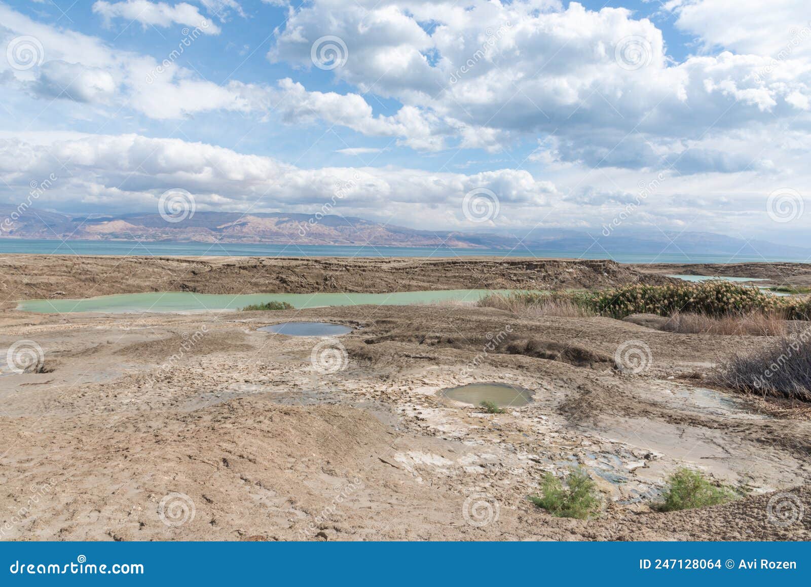 Sinkhole Filled with Turquoise Water, Near Dead Sea Coastline. Hole ... Sinkhole Filled with Turquoise Water, Near Dead Sea Coastline. Hole ...
