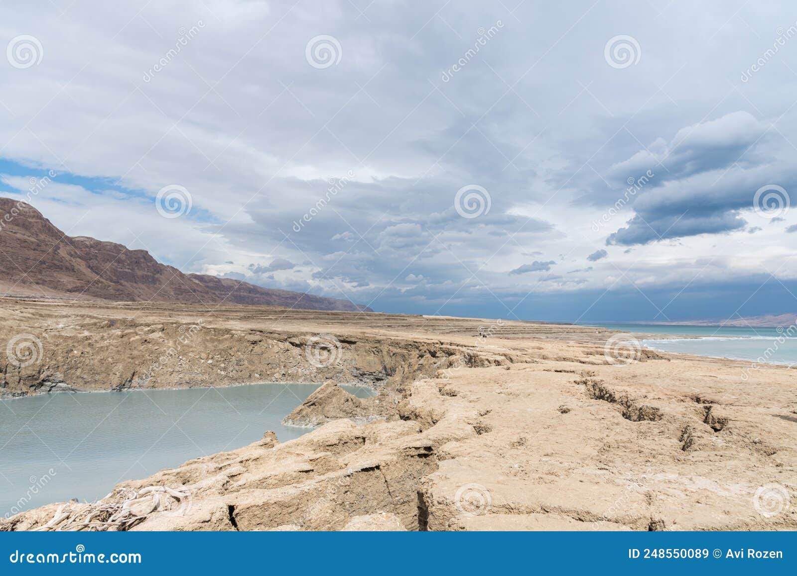 Sinkhole Filled with Turquoise Water, Near Dead Sea Coastline. Hole ... Sinkhole Filled with Turquoise Water, Near Dead Sea Coastline. Hole ...