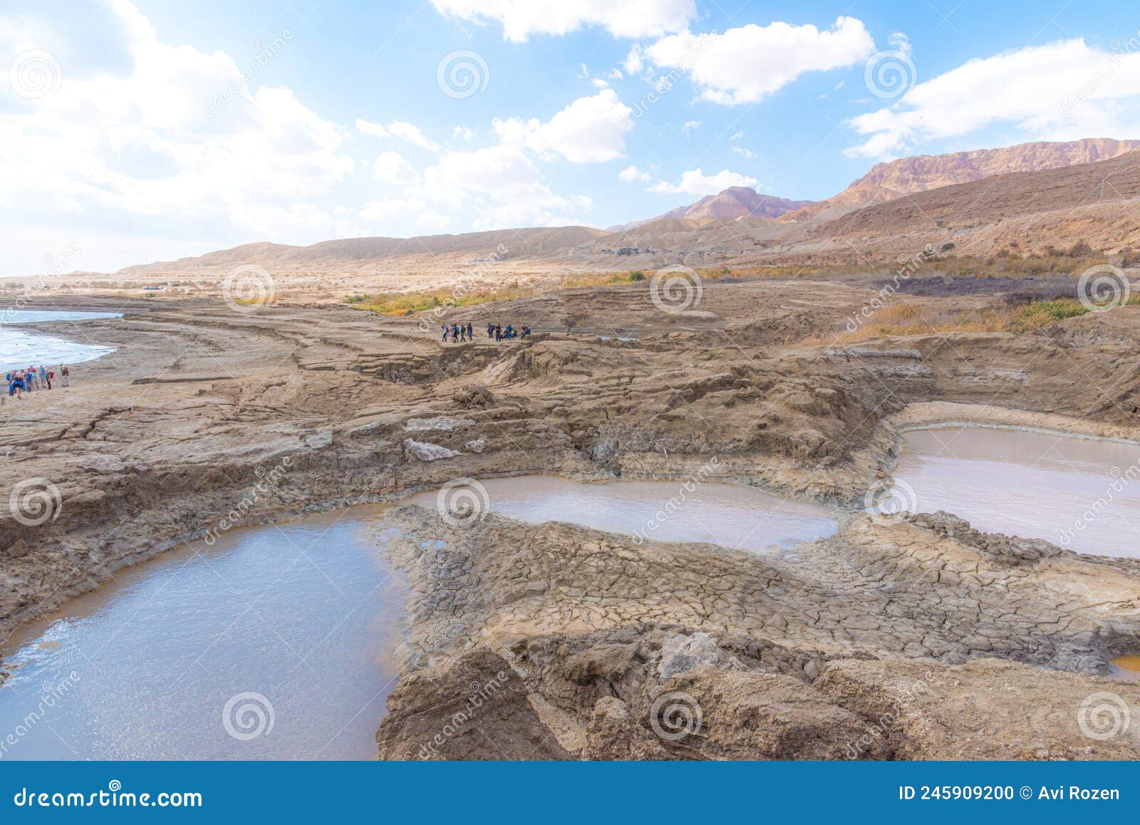 Sinkhole Filled with Turquoise Water, Near Dead Sea Coastline. Hole ... Sinkhole Filled with Turquoise Water, Near Dead Sea Coastline. Hole ...