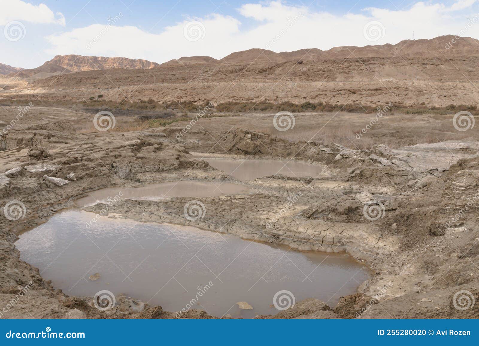Sinkhole Filled with Turquoise Water, Near Dead Sea Coastline. Hole ... Sinkhole Filled with Turquoise Water, Near Dead Sea Coastline. Hole ...