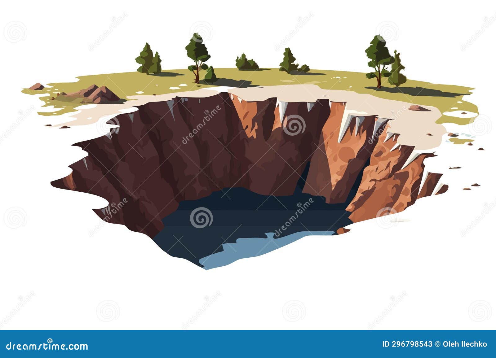 Sinkhole Vector Flat Minimalistic Isolated Illustration Stock ...