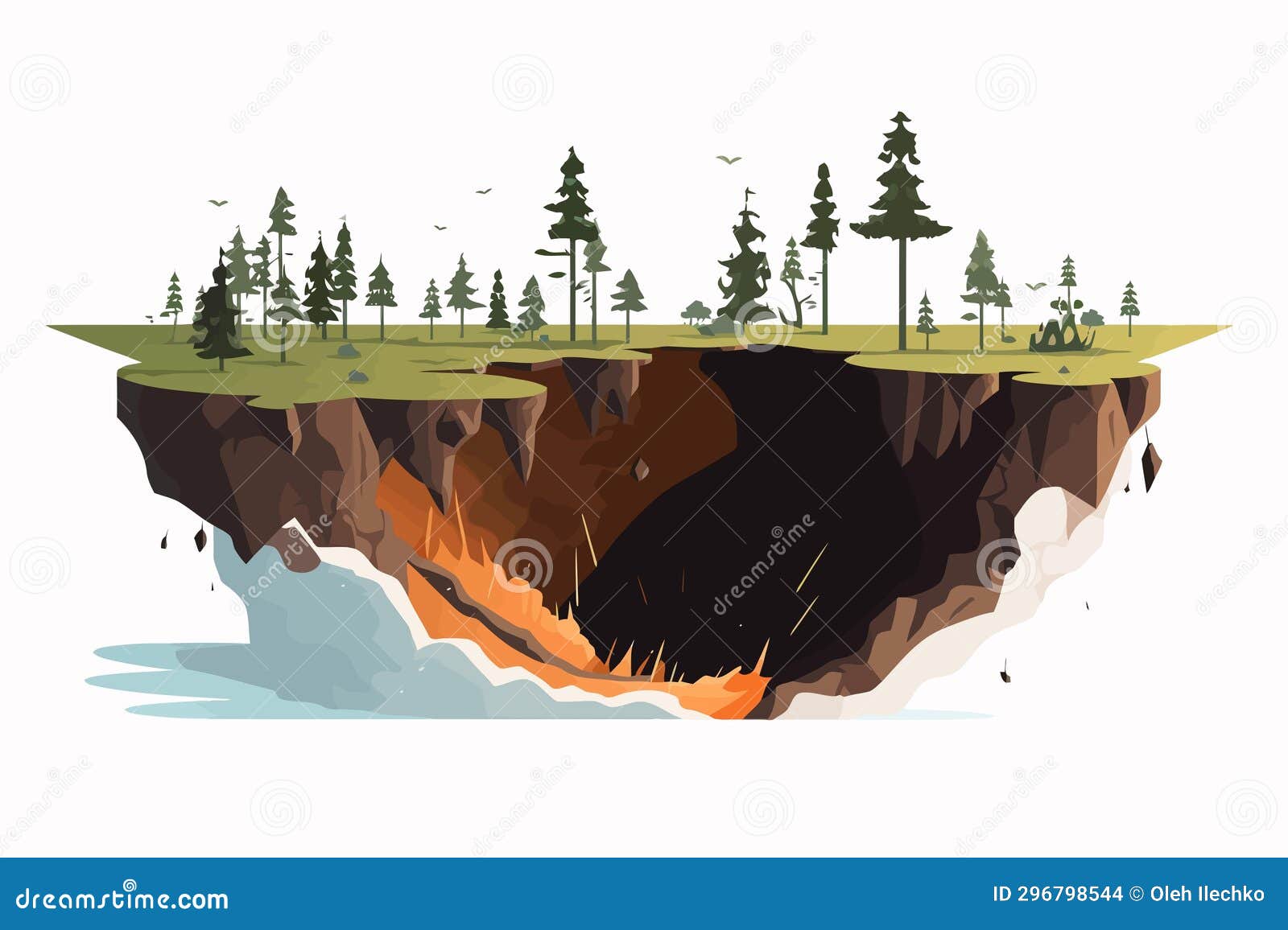 Sinkhole Vector Flat Minimalistic Isolated Illustration Stock Vector ...