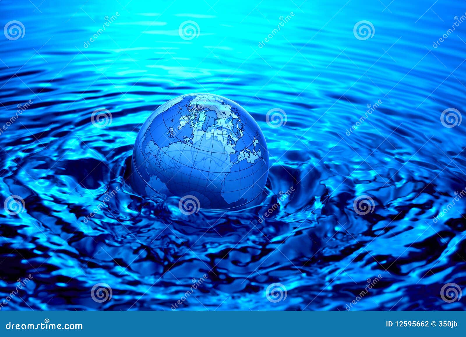 Sinking stock photo. Image of ripple, blue, drop, sphere - 12595662