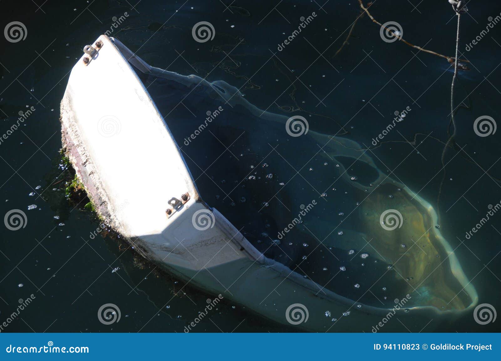 Sinking Boat stock image. Image of fear, fishing, line - 94110823
