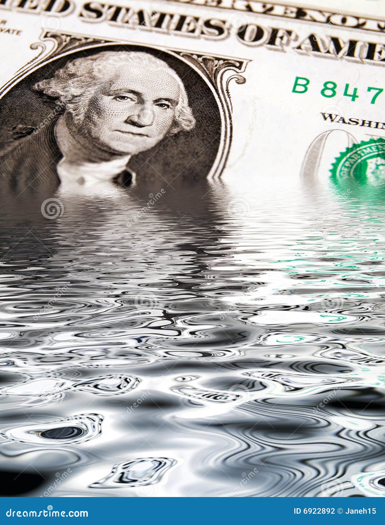 Sinking Dollar stock photo. Image of conceptual, effects - 6922892