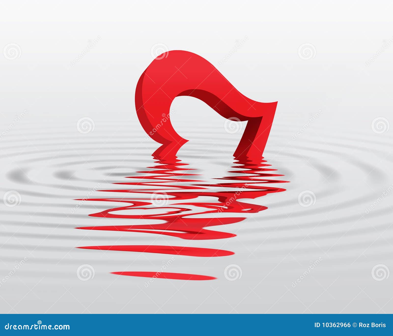 Sinking heart stock illustration. Illustration of reflection - 10362966