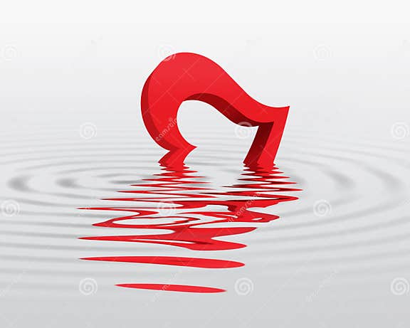 Sinking heart stock illustration. Illustration of reflection - 10362966