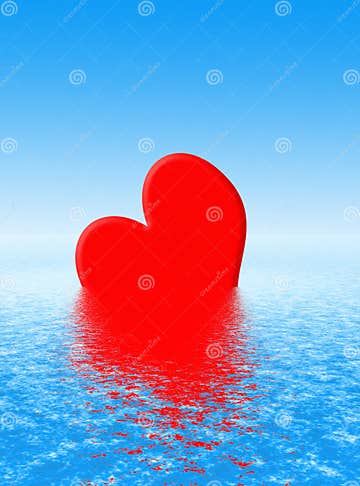 Sinking heart stock illustration. Illustration of concept - 27564607