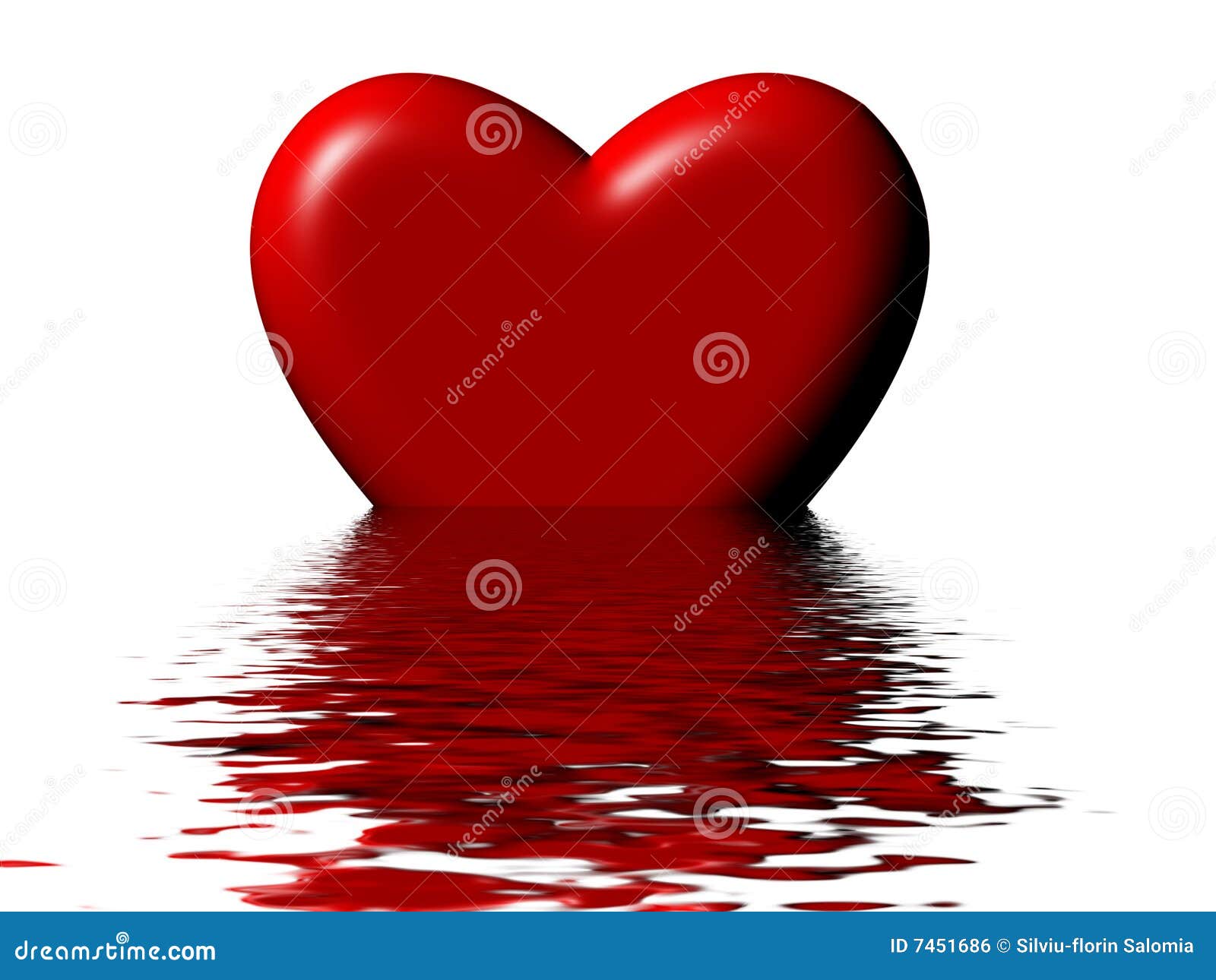 Sinking heart stock illustration. Illustration of drown - 7451686