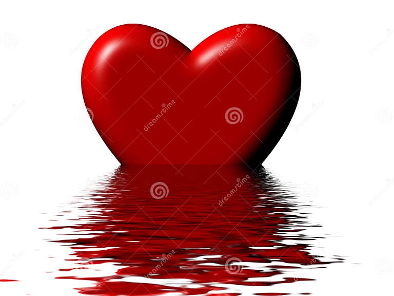 Sinking heart stock illustration. Illustration of drown - 7451686