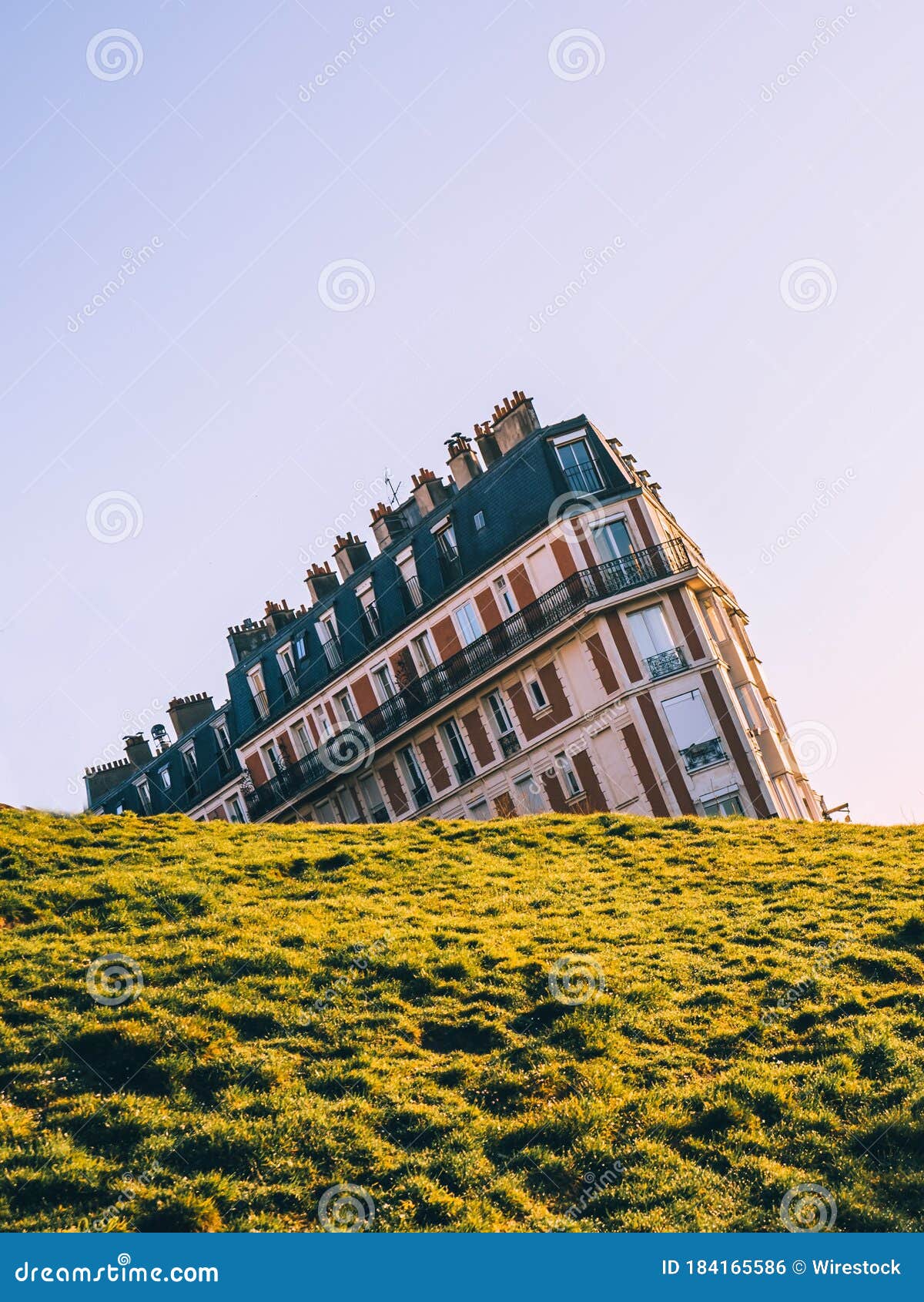 Sinking house in Paris stock photo. Image of typical - 184165586
