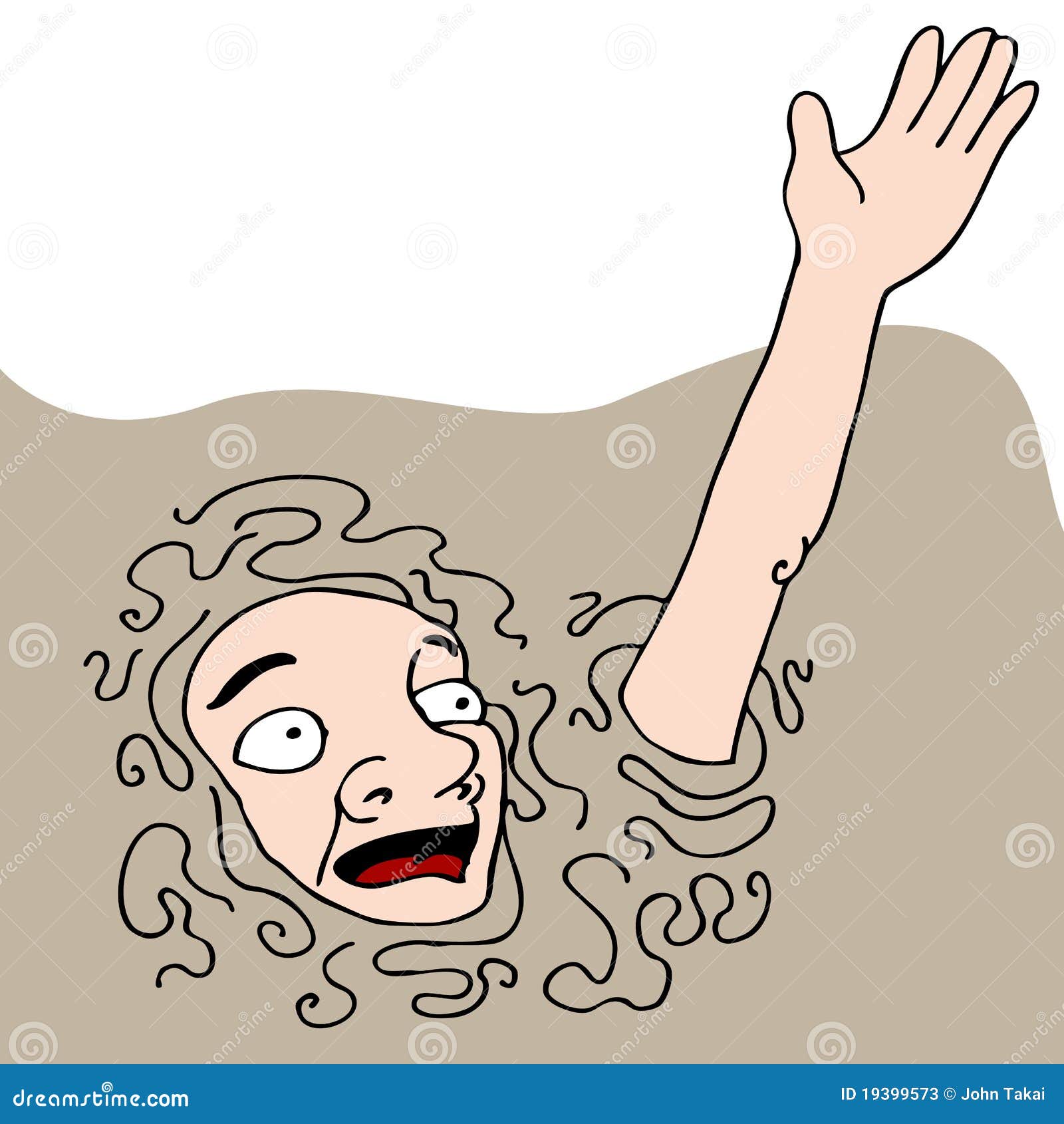 Sinking In Quicksand Cartoon Vector | CartoonDealer.com #19399573