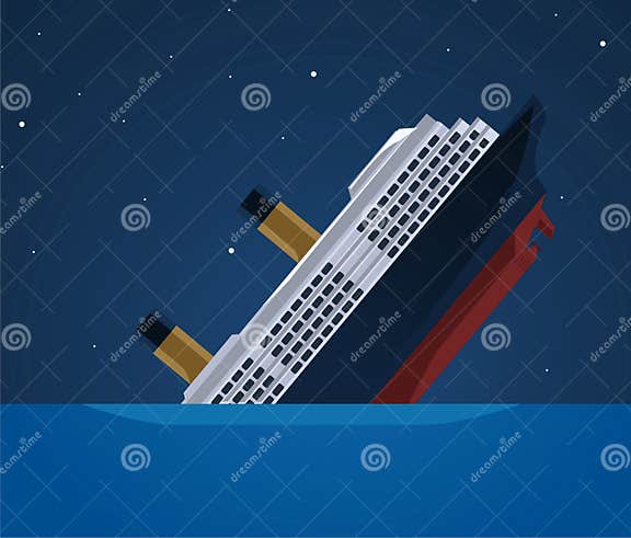 Sinking ship illustration stock illustration. Illustration of ...