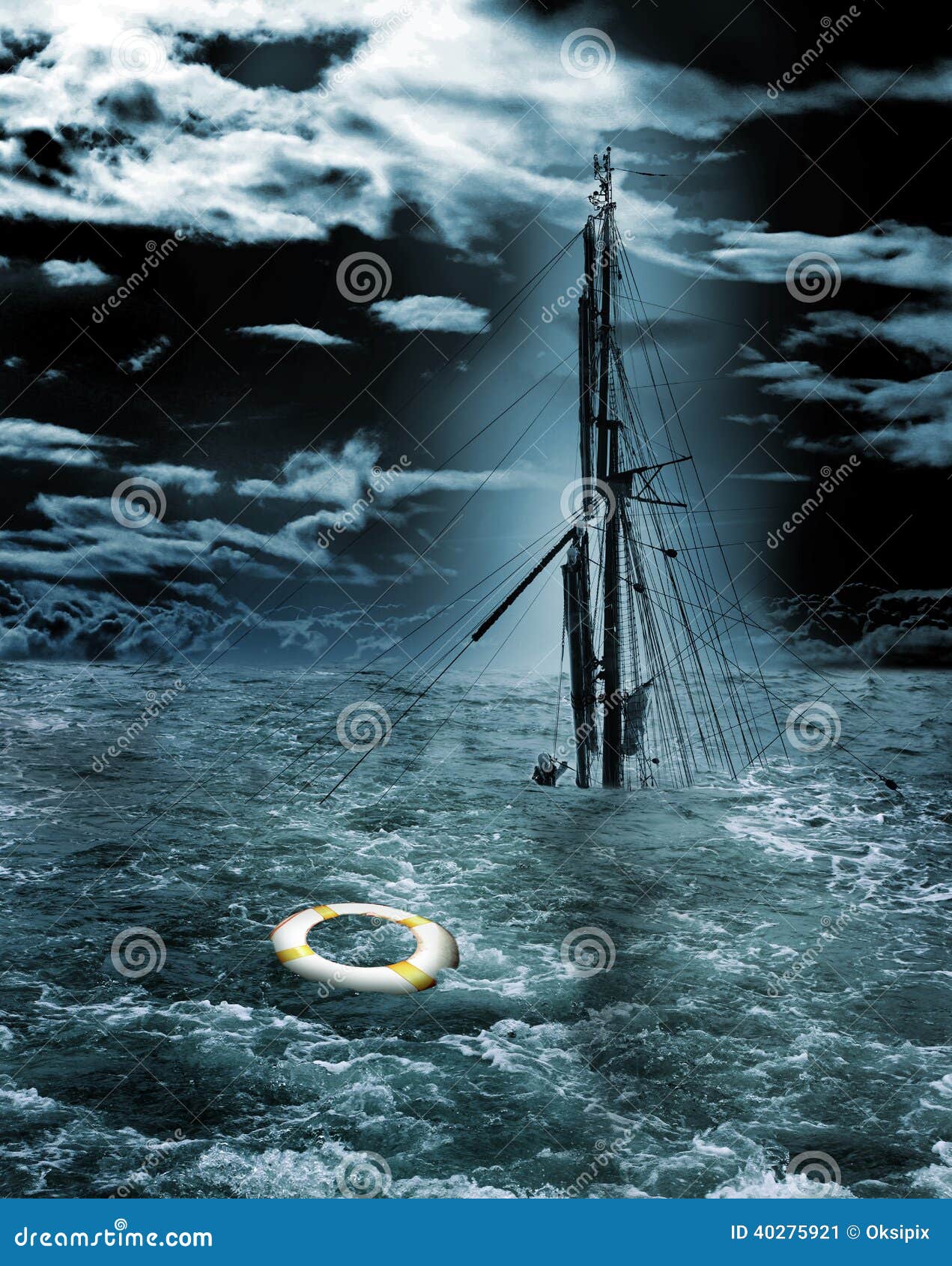 Ancient Sinking Ship Gold Treasure Marine Coral Underwater Ocean ...