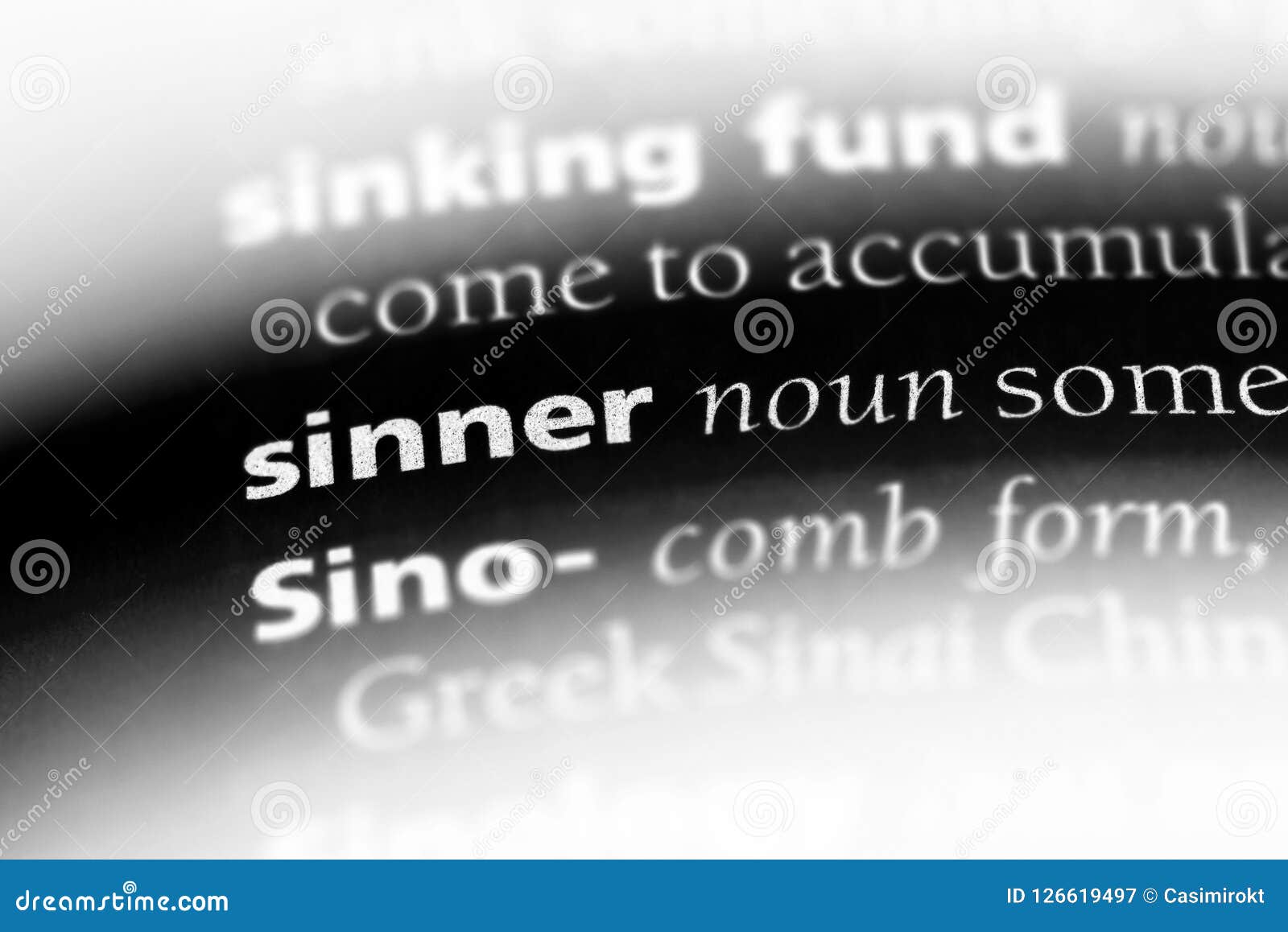 Sinner stock image. Image of word, macro, sinner, definition - 126619497