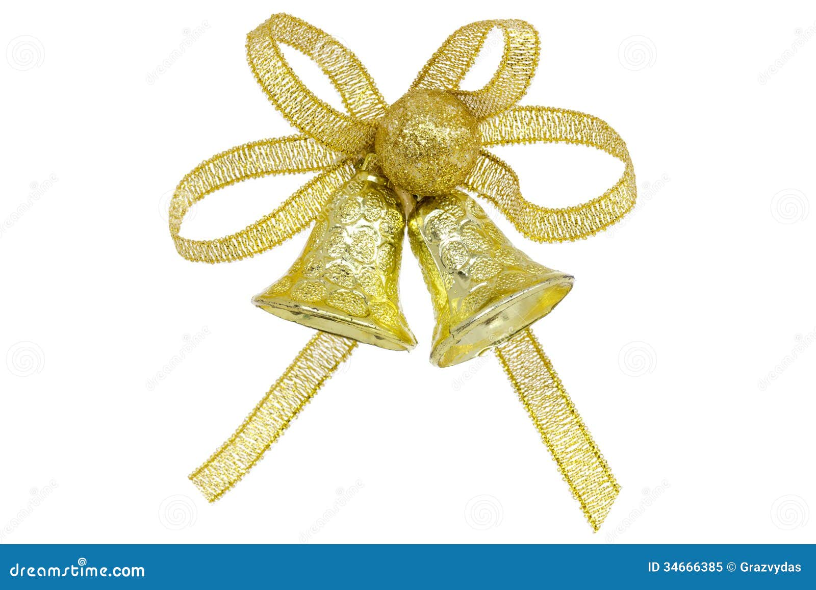 Sino de tinir dourado imagem de stock. Imagem de brilhante - 34666385