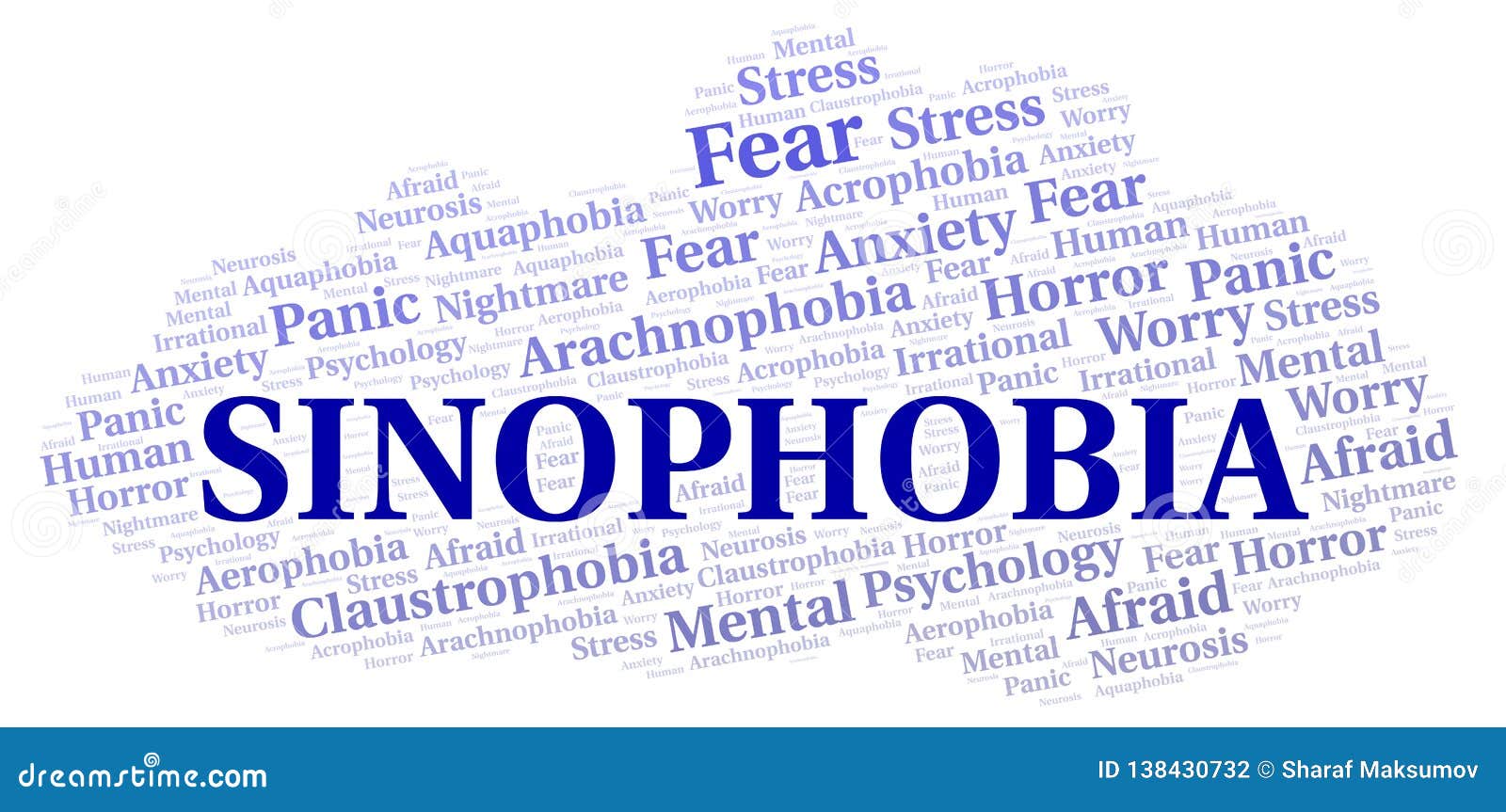 Sinophobia word cloud stock illustration. Illustration of background ...