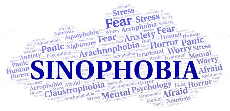 Sinophobia word cloud stock illustration. Illustration of background ...