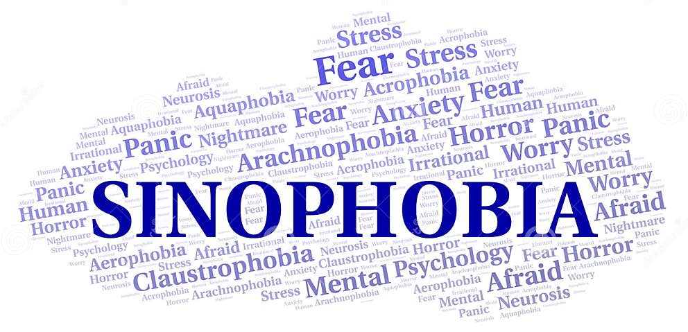 Sinophobia word cloud stock illustration. Illustration of background ...
