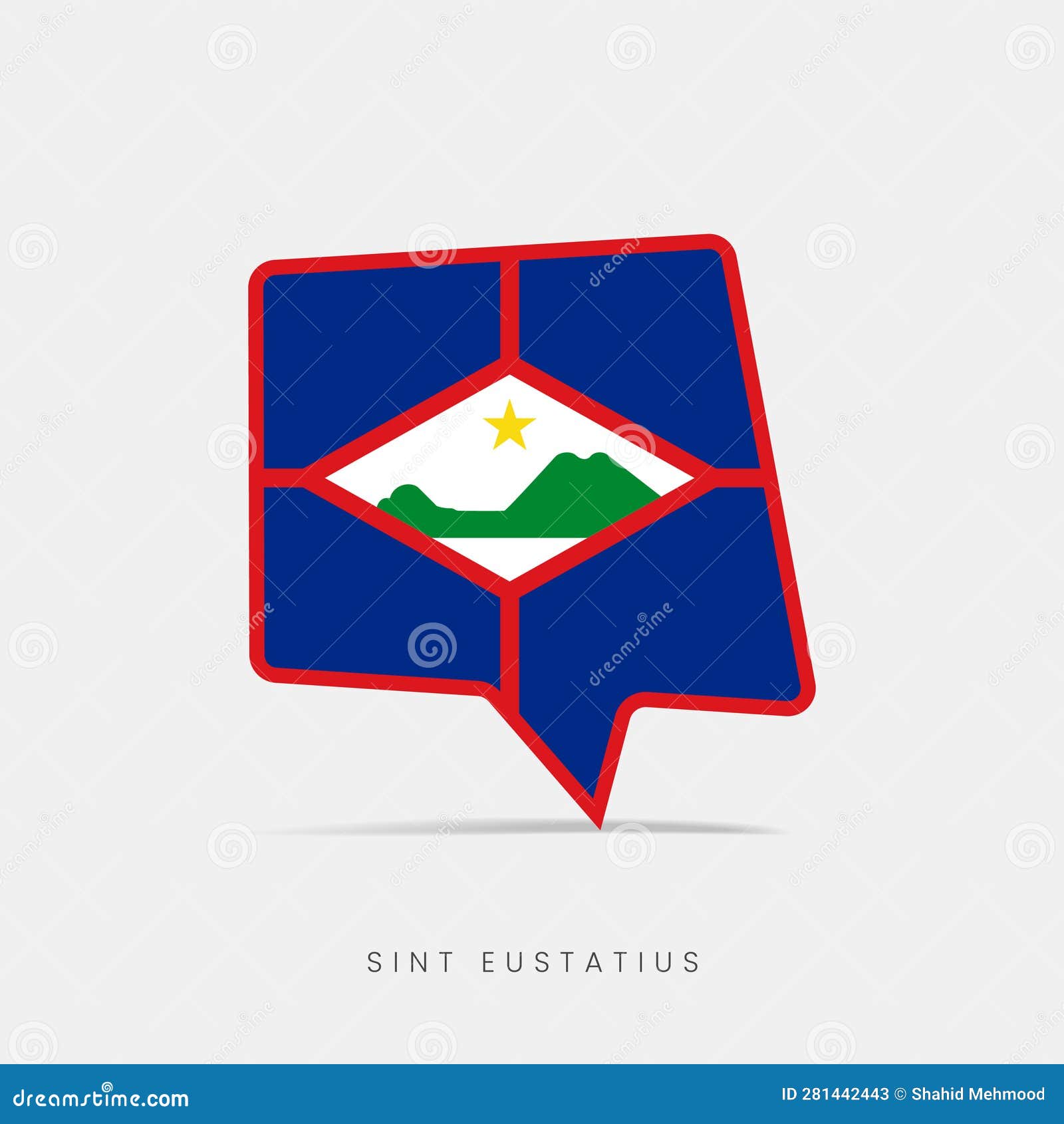 Sint Eustatius Flag Bubble Chat Icon Stock Vector - Illustration of ...