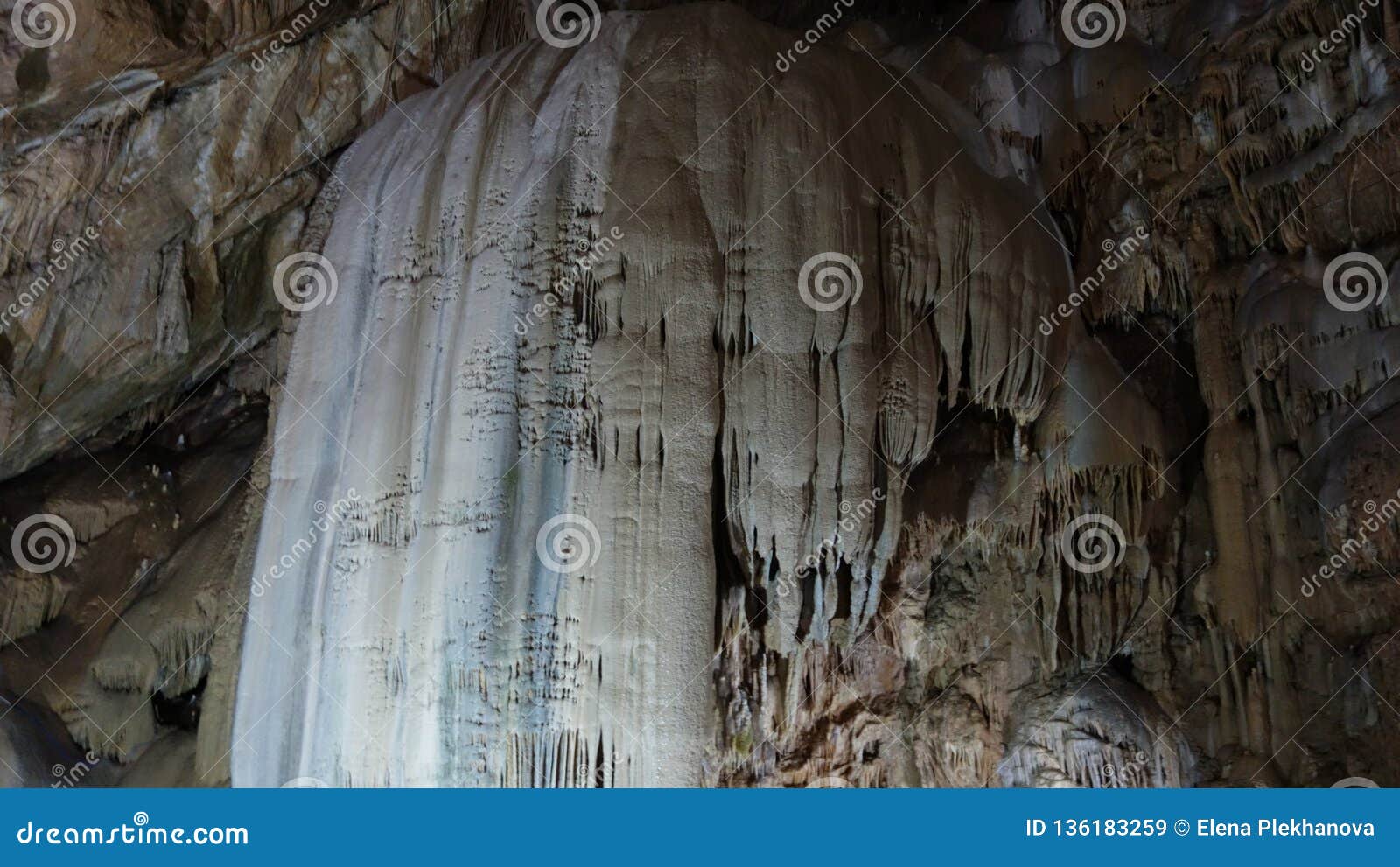 Sinter Formation in the Cave Stock Image - Image of brown, abkhazia ...