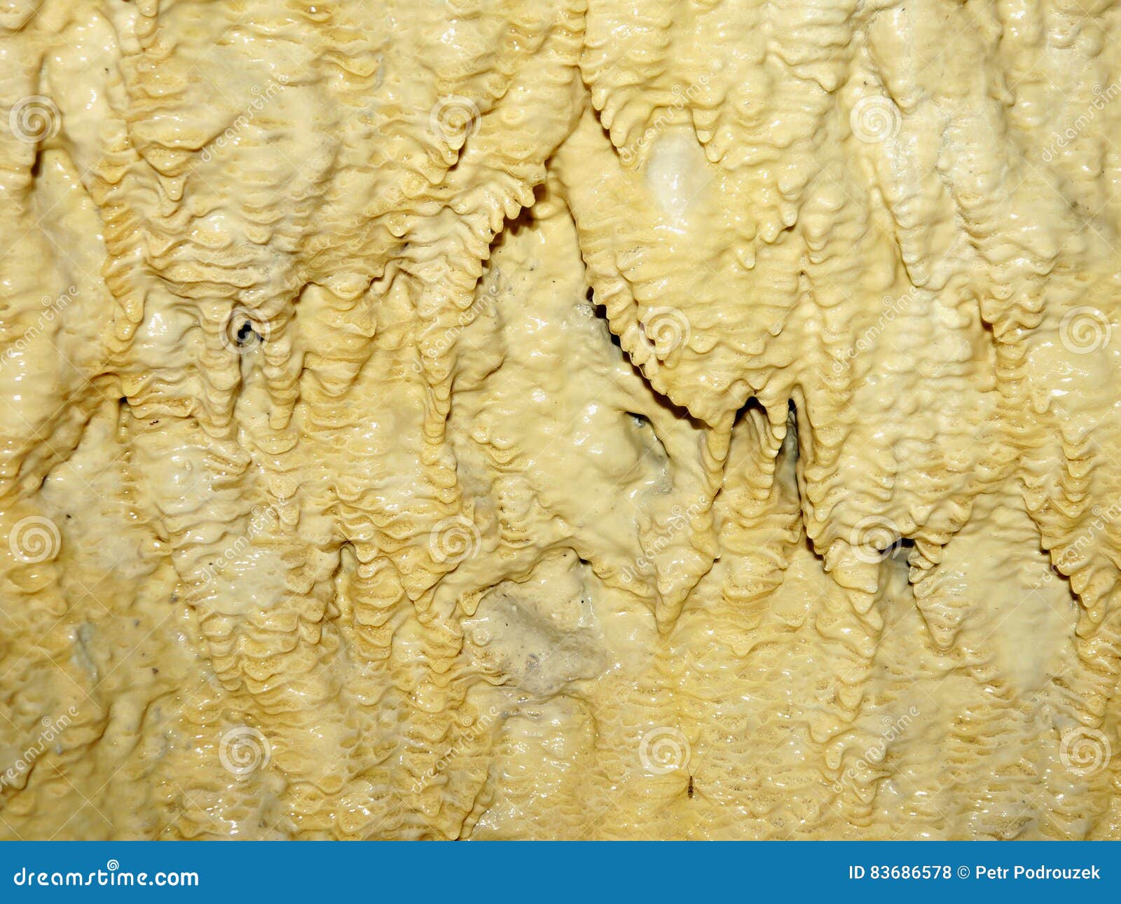 Sinter Stalactites Cave Wall Decor Stock Photo - Image of tourism, drop ...