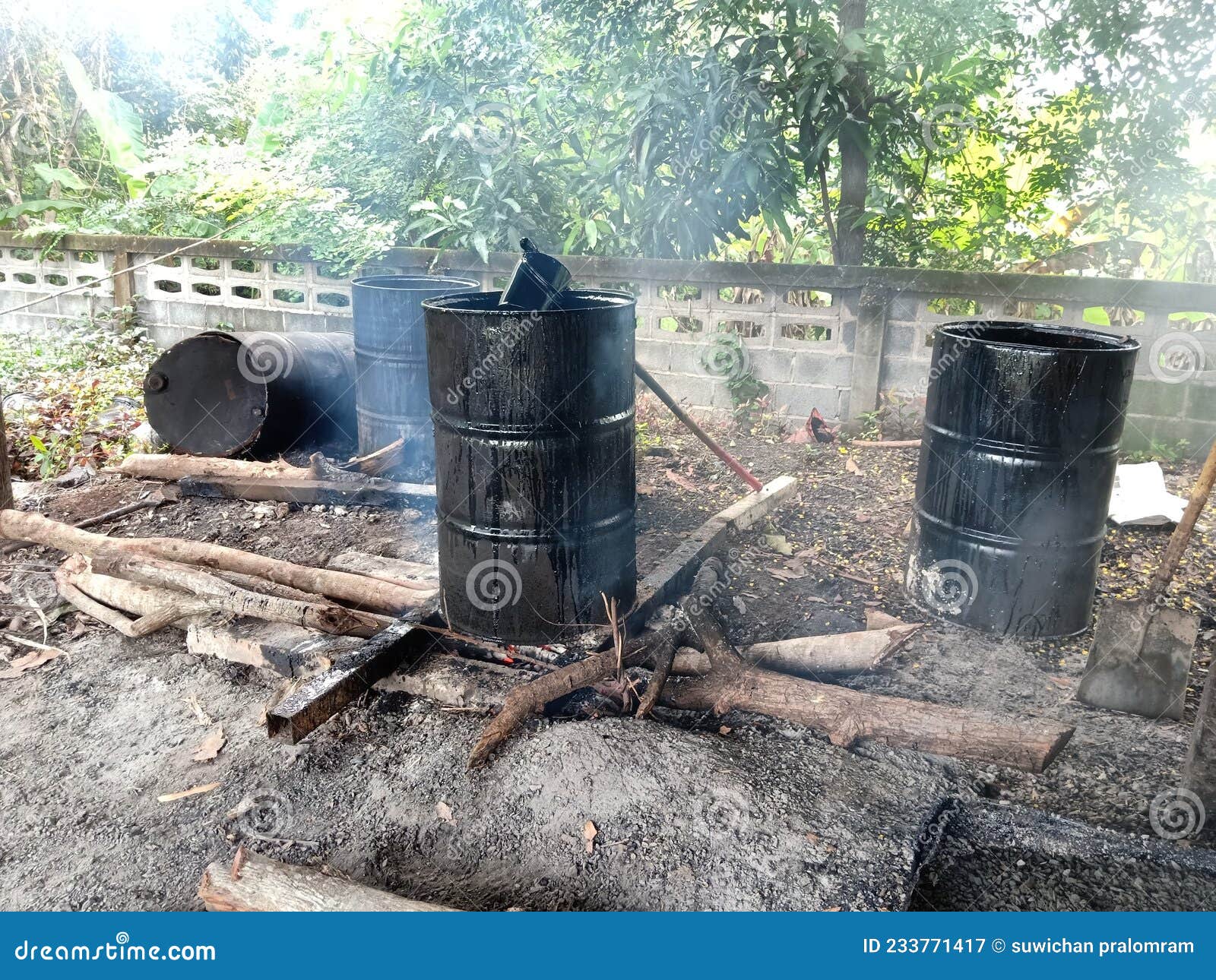 Sintering Latex To Be Mixed into Asphalt in Pavement Stock Image ...