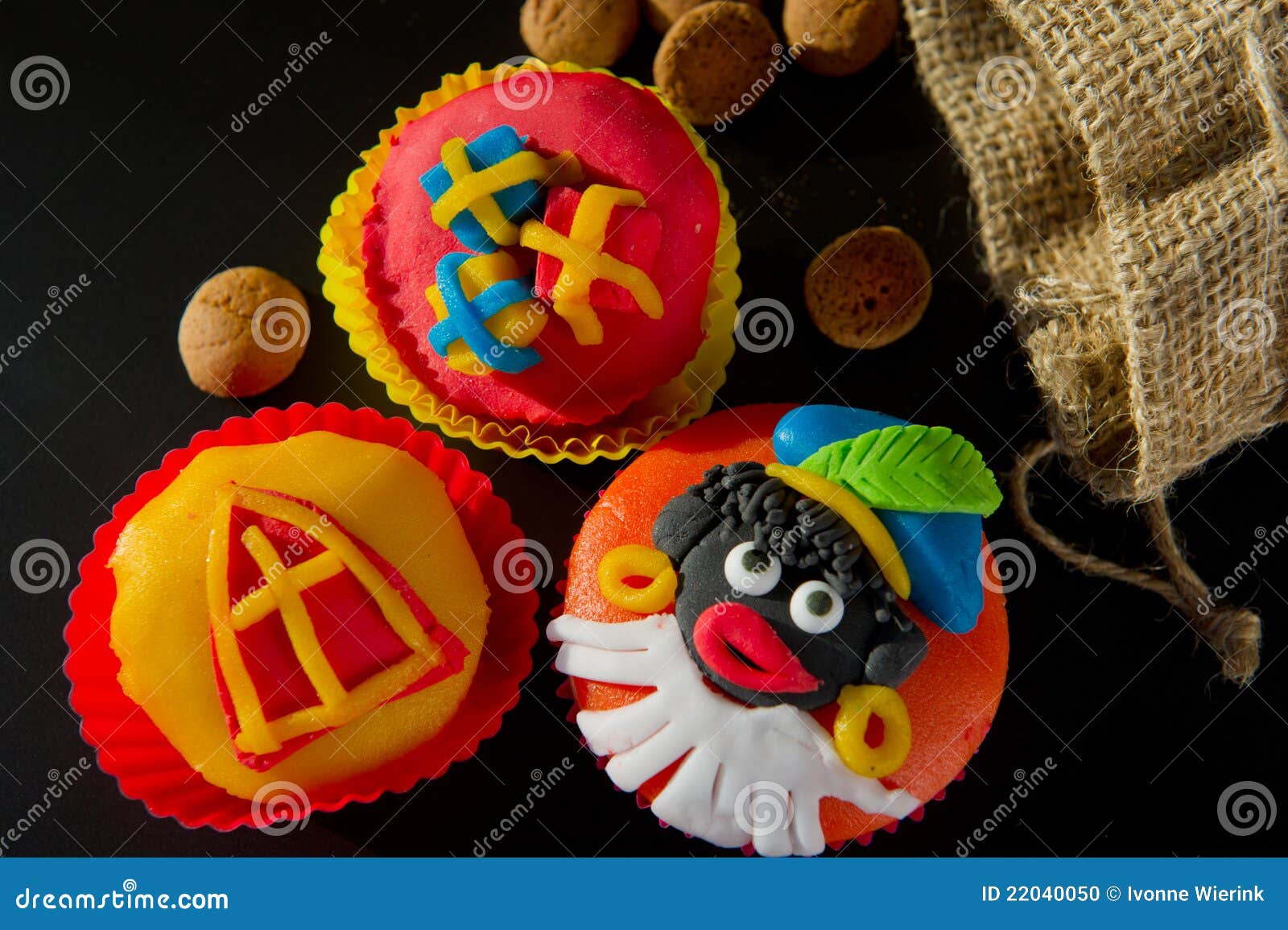 Sinterklaas cup cakes stock photo. Image of colorful - 22040050