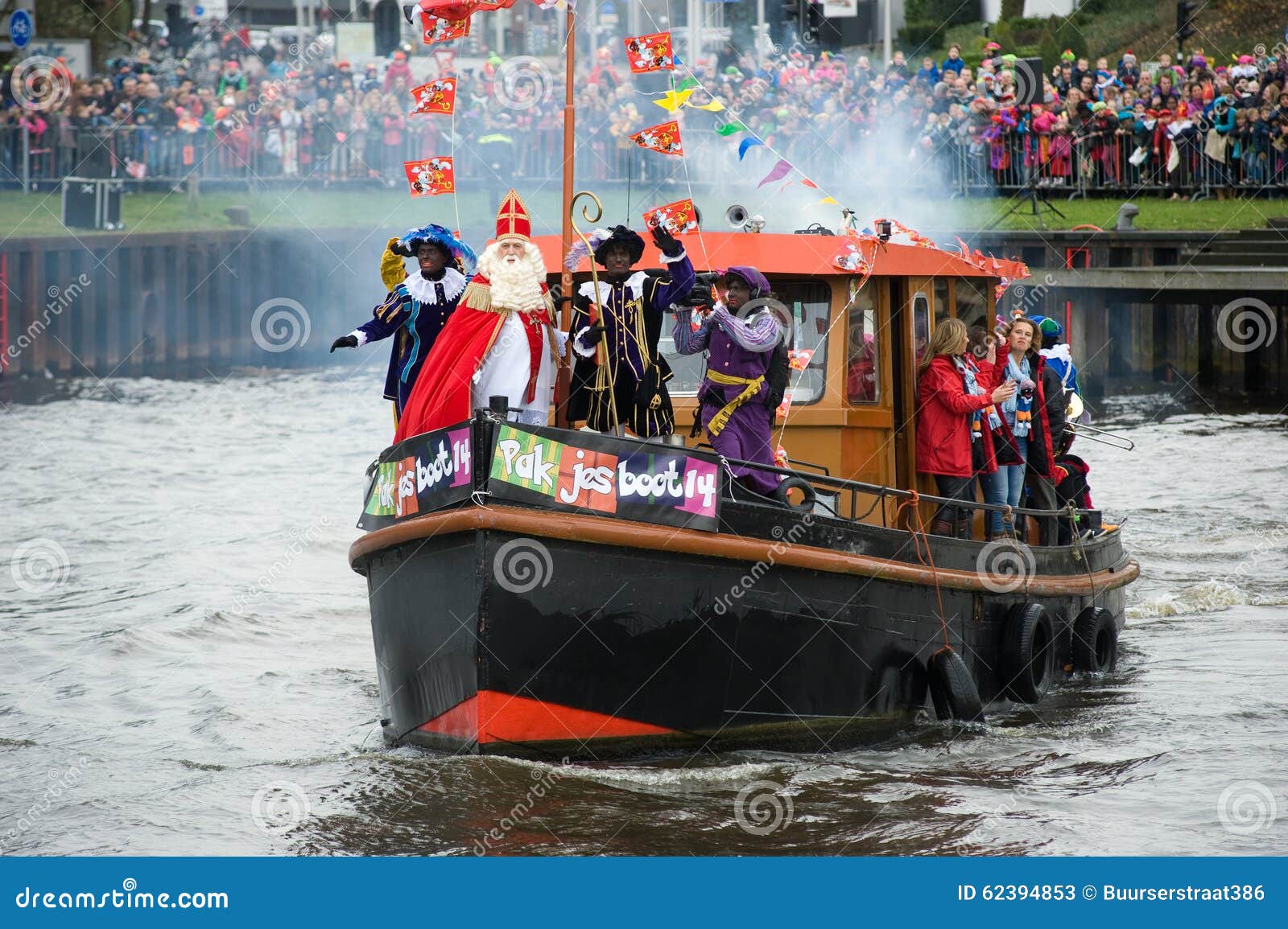 Sinterklaas Die Op Boot Aankomen Redactionele Stock Foto - Image of ...