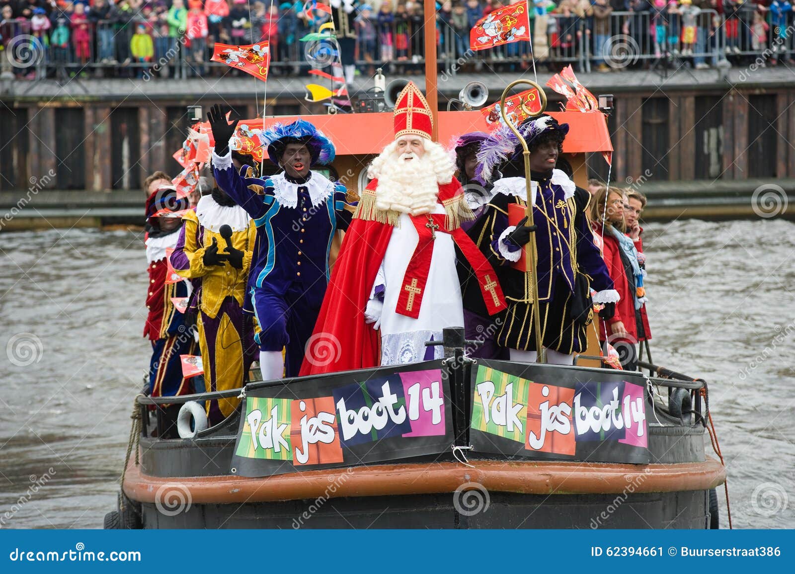Sinterklaas Que Llega En El Barco Foto editorial - Imagen de ...