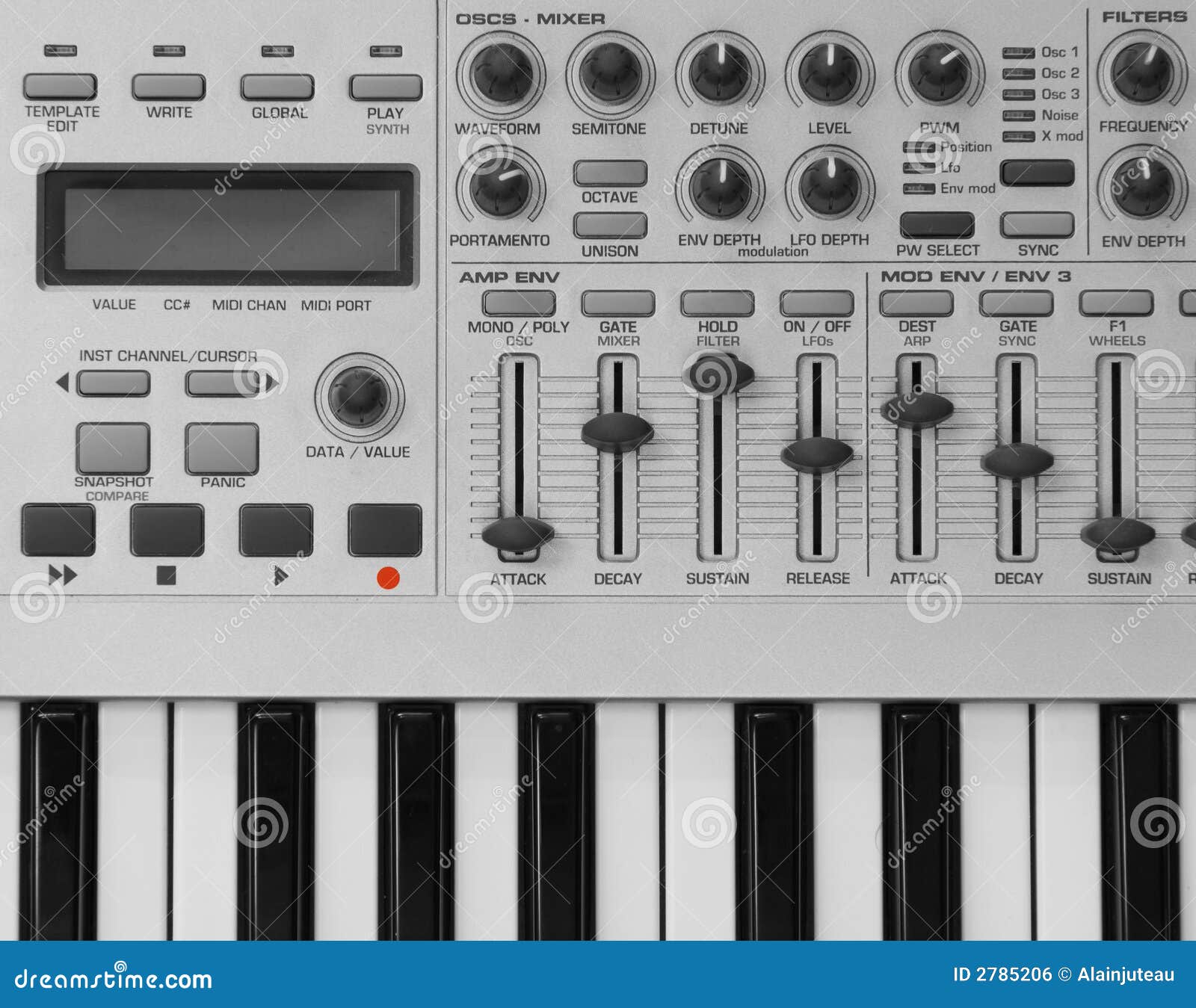 Sintetizador moderno foto de archivo. Imagen de diapositiva - 2785206