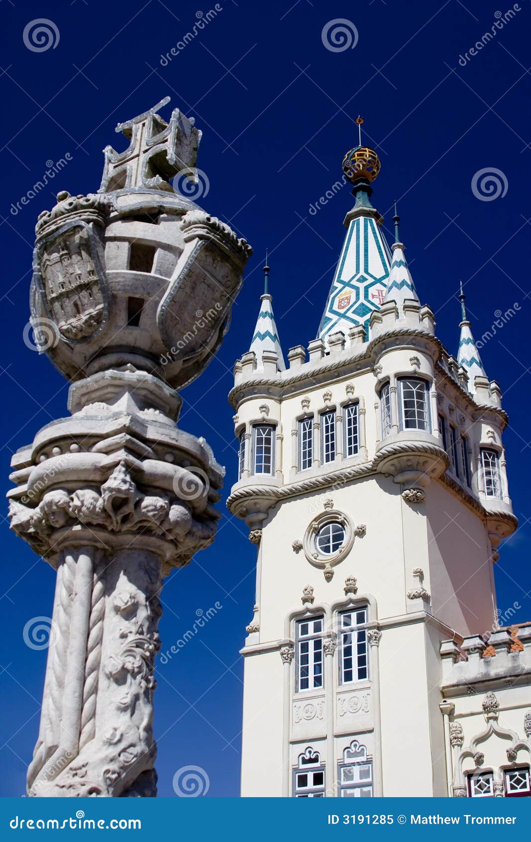 Sintra City Hall stock image. Image of landmark, tower - 3191285