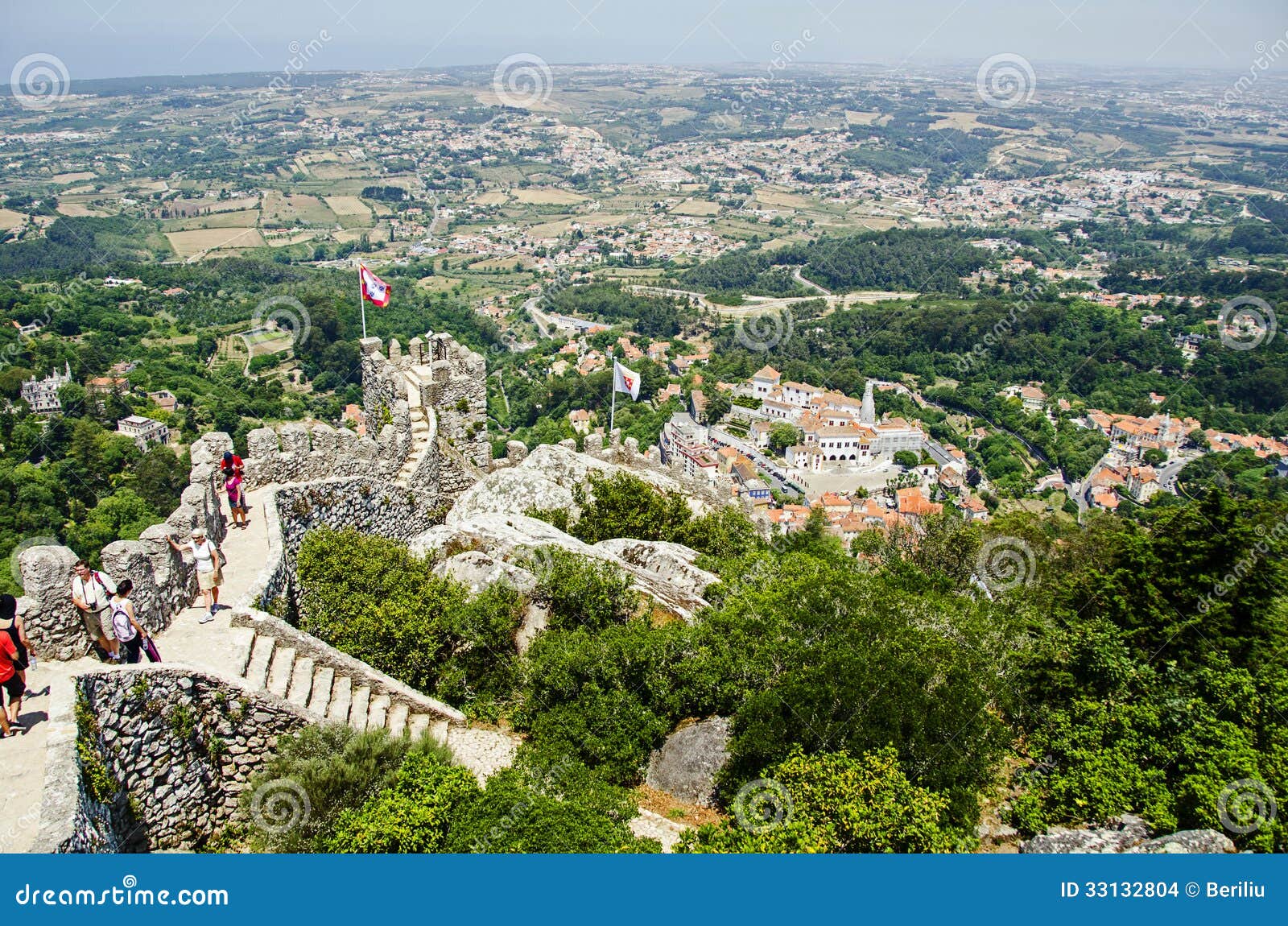 Sintra from the top editorial stock image. Image of sintra - 33132804