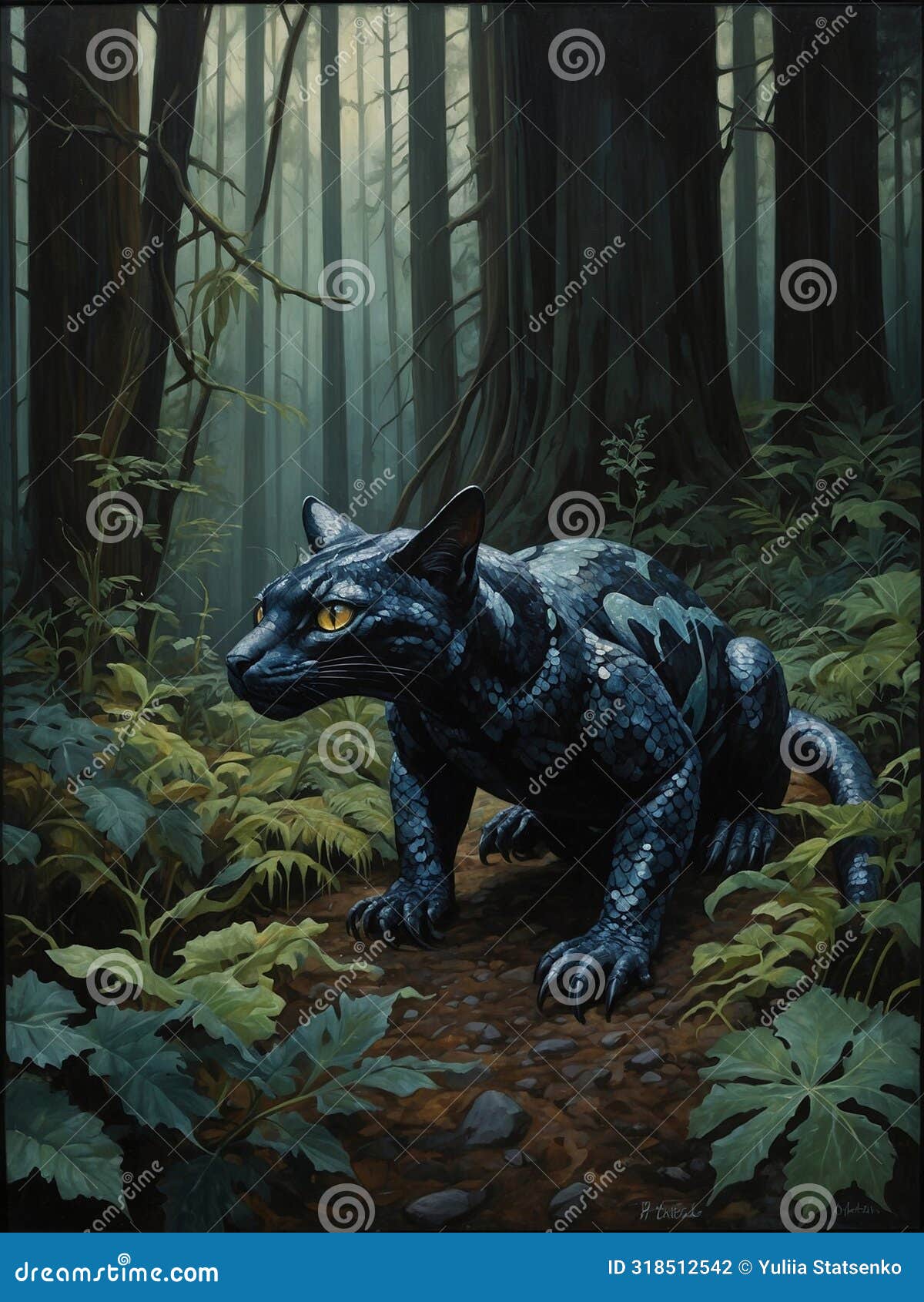 A sinuous creature stock illustration. Illustration of animal - 318512542