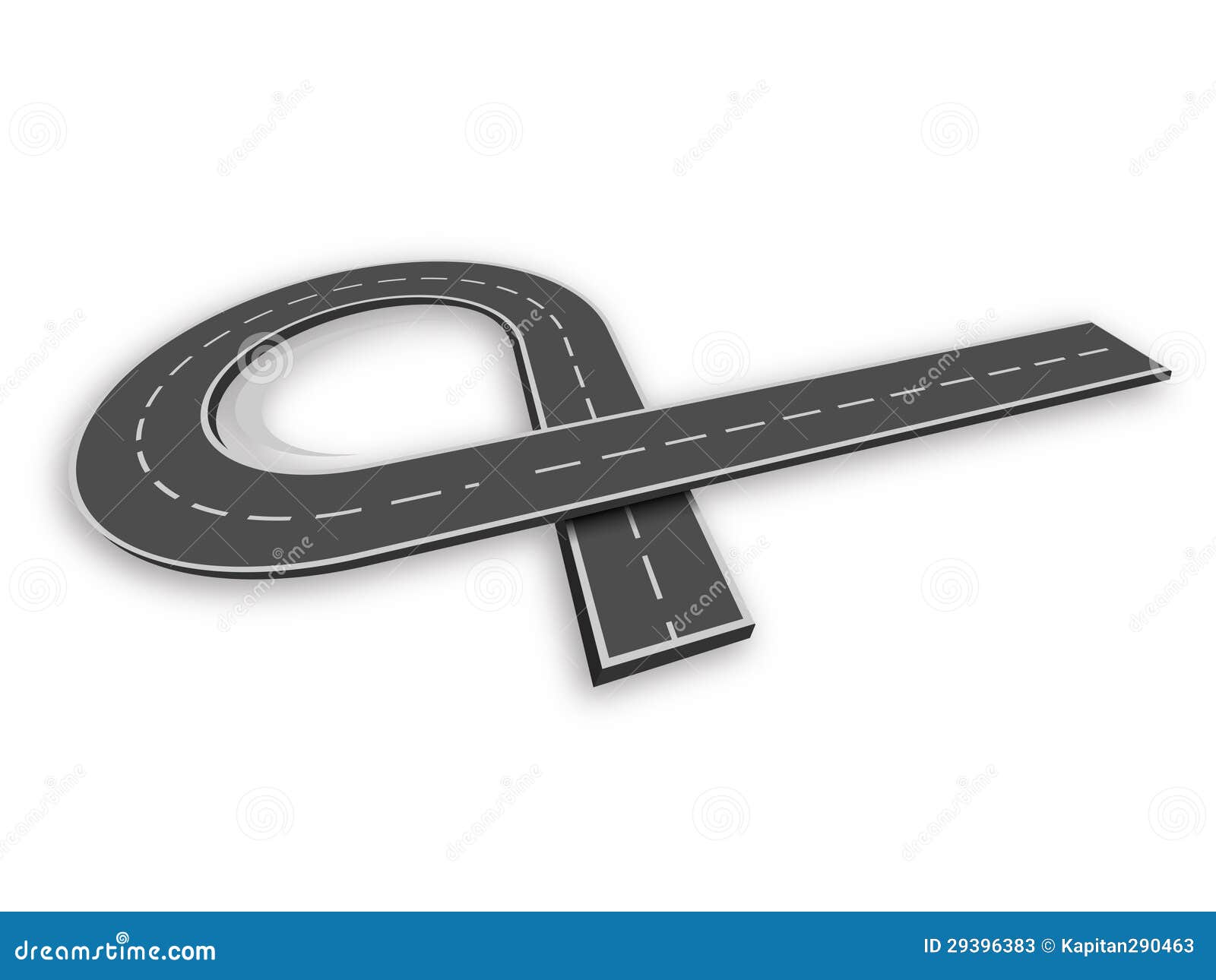 Sinuous highway stock illustration. Illustration of bend - 29396383