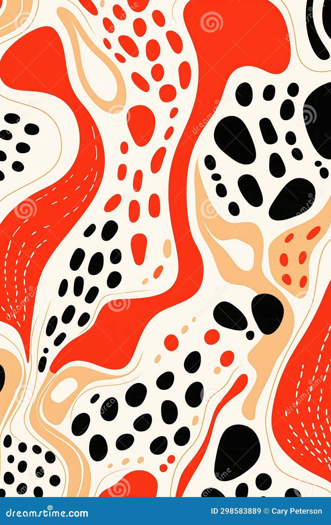 Sinuous Shapes: a Dynamic Display of Black, Orange, and White on Stock ...