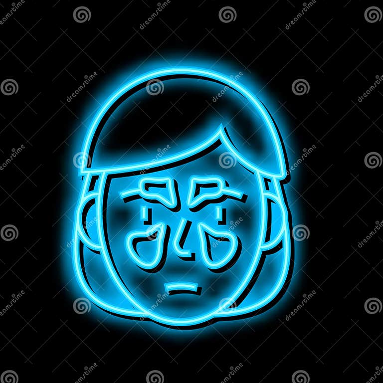 Sinus Problems Neon Glow Icon Illustration Stock Vector - Illustration ...