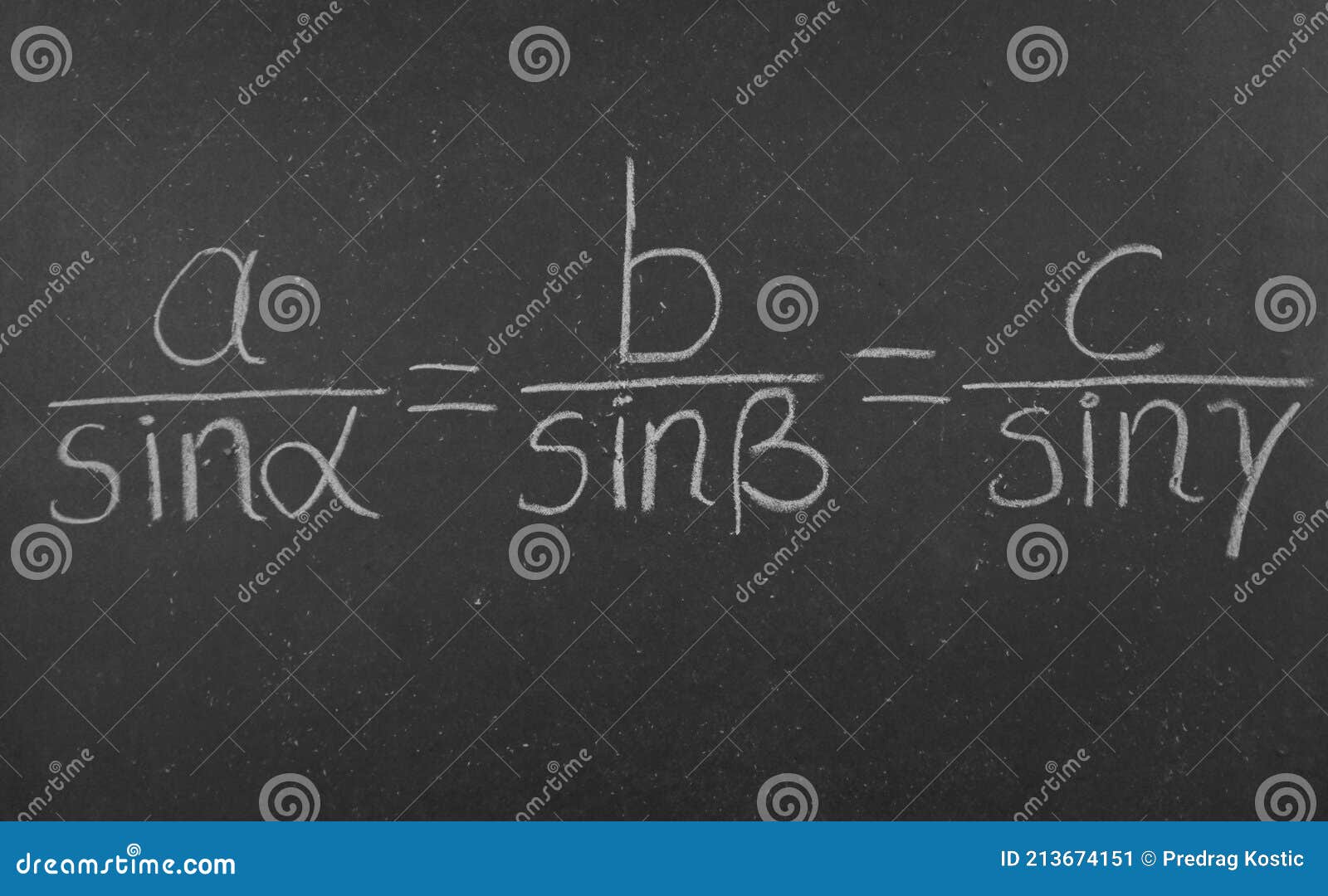 Sinus theorem. stock image. Image of white, handwriting - 213674151