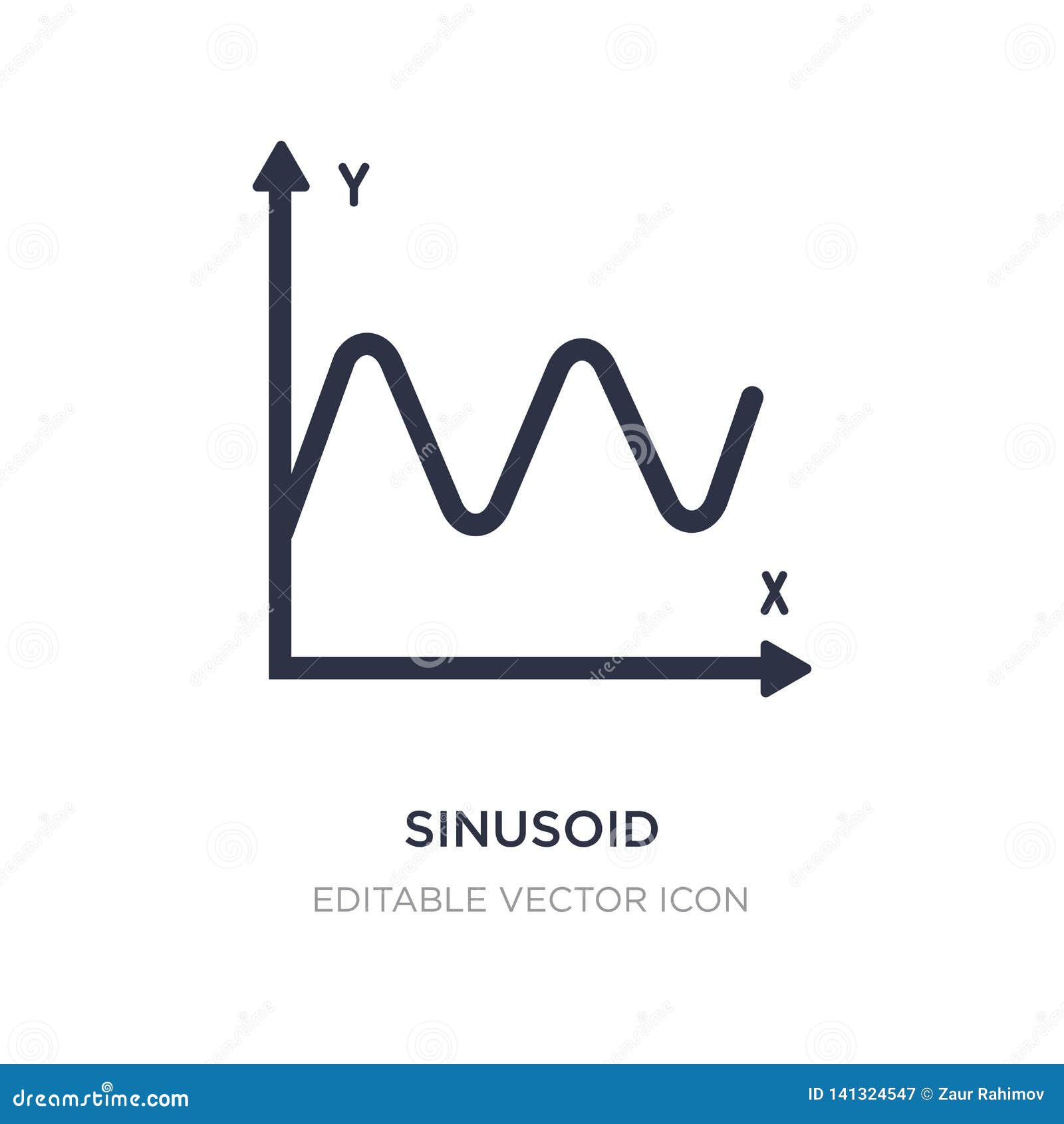 Sinusoid Icon on White Background. Simple Element Illustration from ...