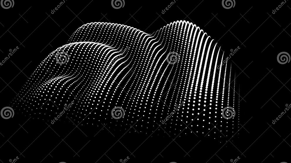 Sinusoidal Formula Distortion Sine Wave and Waveform. Graph of a 3d ...