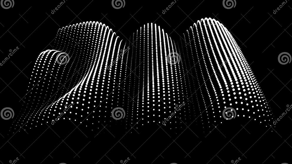 Sinusoidal Formula Distortion Sine Wave and Waveform. Graph of a 3d ...