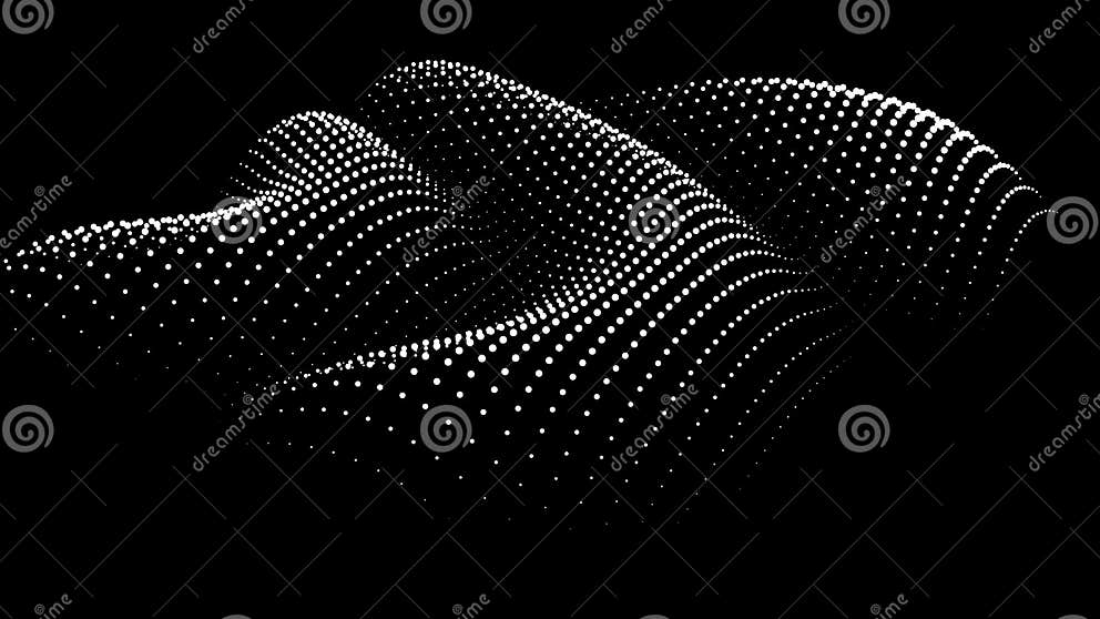 Sinusoidal Formula Distortion Sine Wave and Waveform. Graph of a 3d ...
