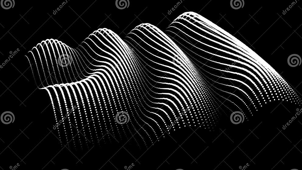 Sinusoidal Formula Distortion Sine Wave and Waveform. Graph of a 3d ...