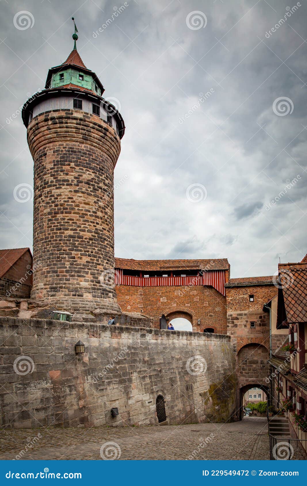 Sinwell Tower in Nuremberg stock photo. Image of altstadt - 229549472