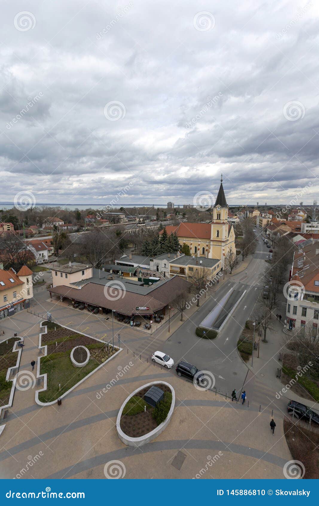 Siofok, Hungary stock photo. Image of panoramic, landmark - 145886810